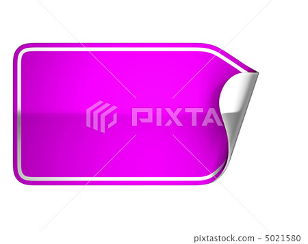 Magenta sticker or label on white - Stock Illustration [5021580] - PIXTA