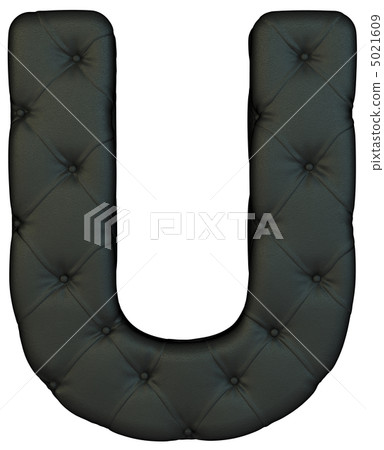 Luxury black leather font U letter - Stock Illustration [5021609] - PIXTA
