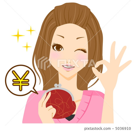 Woman housewife household savings money - Stock Illustration [5036910 ...