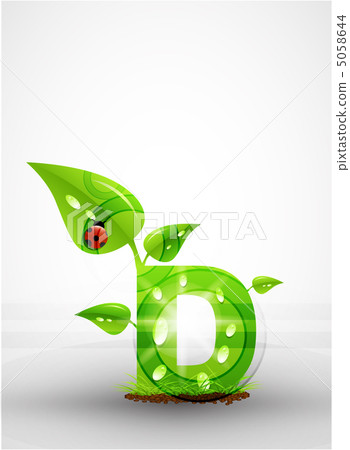 Vector green letter background - Stock Illustration [5058644] - PIXTA