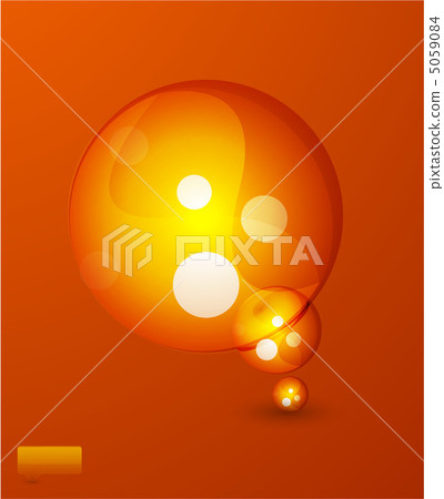 Vector abstract orange bubble shape background - Stock Illustration ...