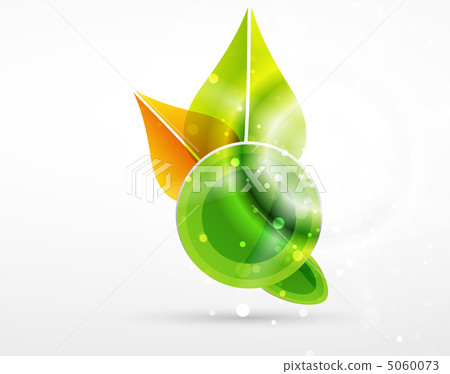 Vector leaf concept. Nature abstract symbol - Stock Illustration ...