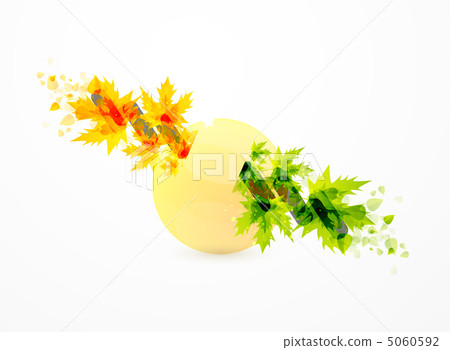 Vector leaf concept. Nature abstract symbol - Stock Illustration ...