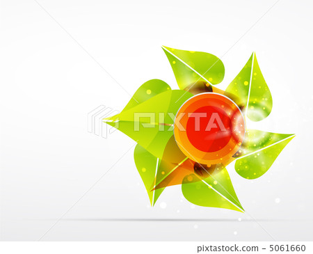 Vector leaf concept. Nature abstract symbol-插圖素材 [5061660] - PIXTA圖庫