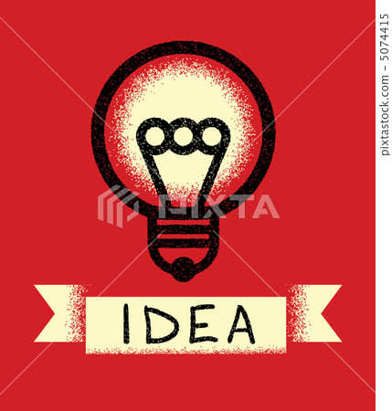 Light Bulb. Retro Poster Concept. - Stock Illustration [5074415] - PIXTA