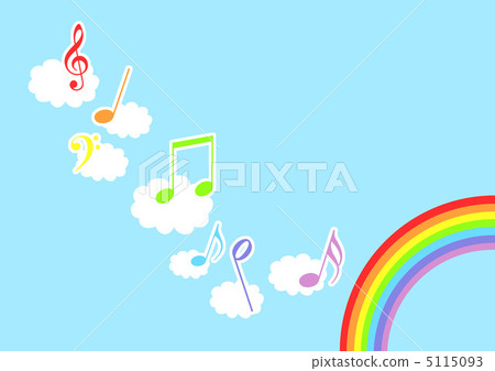 Rainbow and note - Stock Illustration [5115093] - PIXTA
