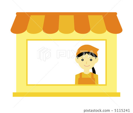 salesperson, shop assistant, female - Stock Illustration [5115241] - PIXTA