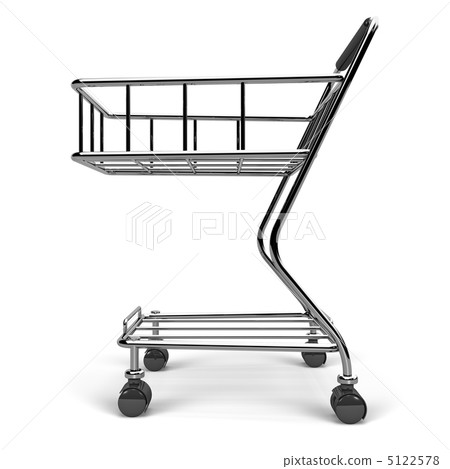 Shopping cart side view - Stock Illustration [5122578] - PIXTA