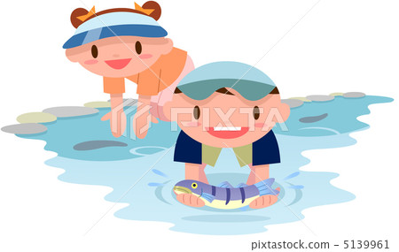 Grab a fish - Stock Illustration [5139961] - PIXTA