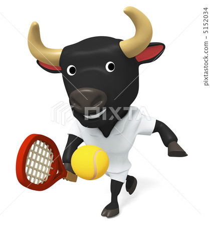 Cow tennis - Stock Illustration [5152034] - PIXTA