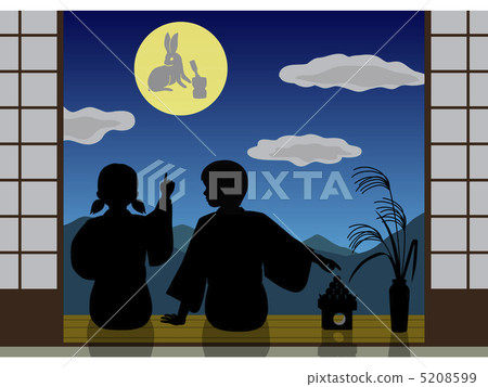 Moon viewing - Stock Illustration [5208599] - PIXTA