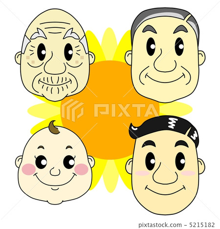 Men four generations - Stock Illustration [5215182] - PIXTA