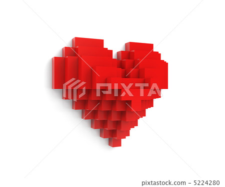 Cubic Heart - Stock Illustration [5224280] - PIXTA