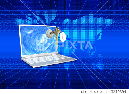 Personal computer · Internet security - Stock Illustration [5230894 ...