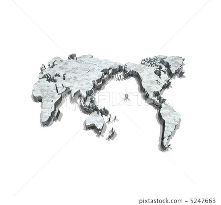 A world map made of natural stone / a... - Stock Illustration [5247663 ...