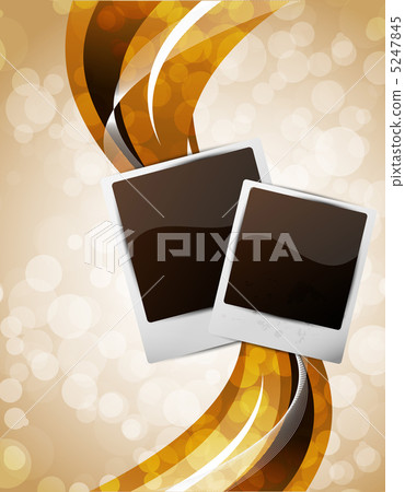 Bright background with photo frames - Stock Illustration [5247845] - PIXTA
