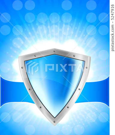 Background with shield - Stock Illustration [5247916] - PIXTA