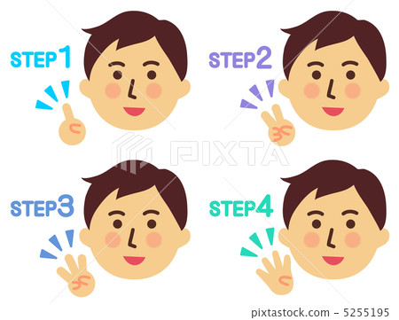 Male Step 1234 - Stock Illustration [5255195] - PIXTA