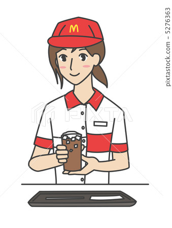 McDonald's style clerk - Stock Illustration [5276363] - PIXTA