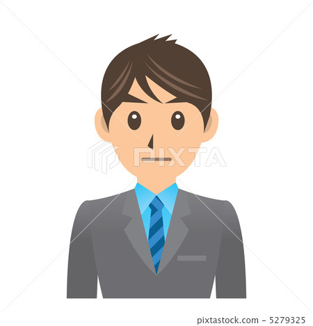 Businessman Illustration Facial expressionless... - Stock Illustration ...