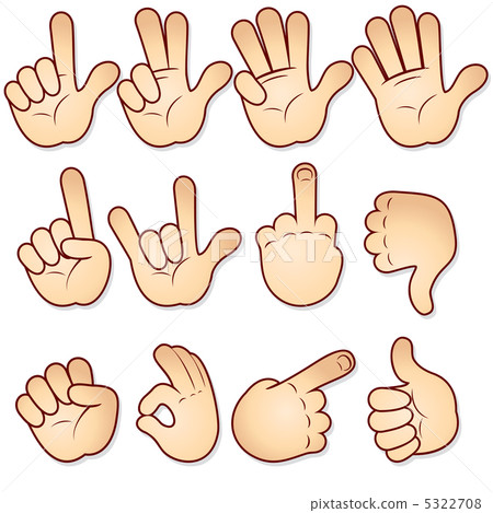 Cartoon hands-插圖素材 [5322708] - PIXTA圖庫