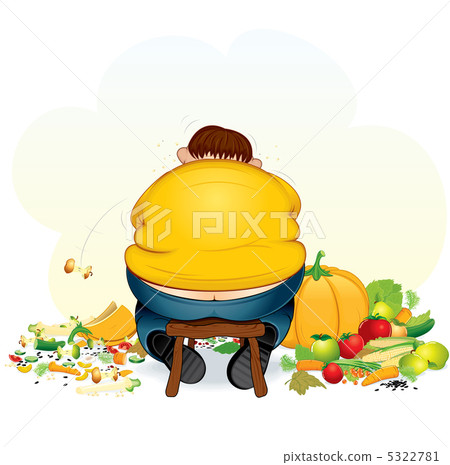 Fatty glutton - Stock Illustration [5322781] - PIXTA