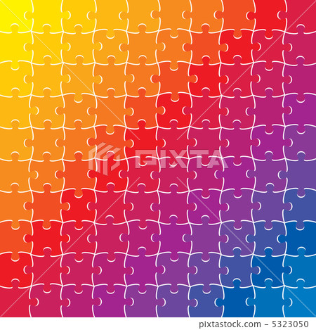 Puzzle rainbow background - Stock Illustration [5323050] - PIXTA