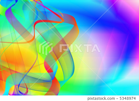 abstract gradient ribbon template - Stock Illustration [5348974] - PIXTA