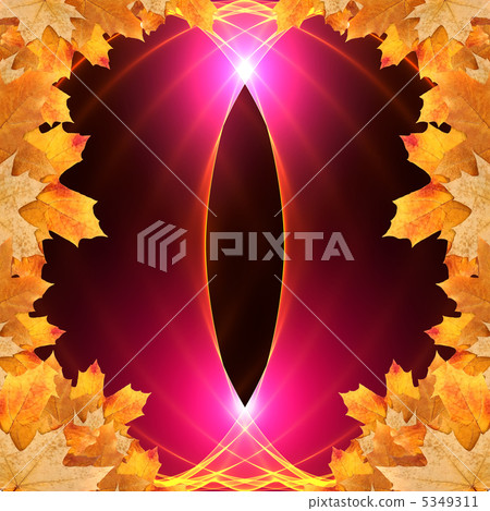 frame maple leaves - Stock Illustration [5349311] - PIXTA