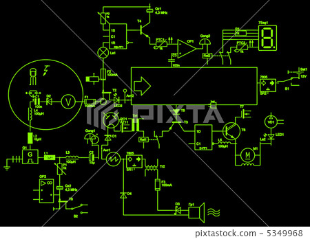 abstract electrical circuit - Stock Illustration [5349968] - PIXTA