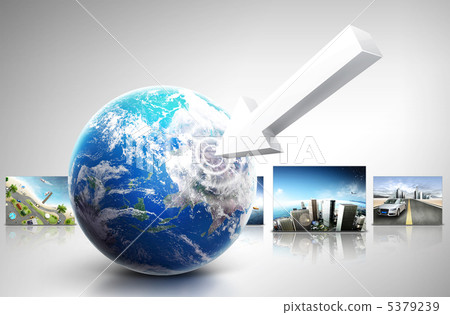 earth, arrow, arrows - Stock Illustration [5379239] - PIXTA