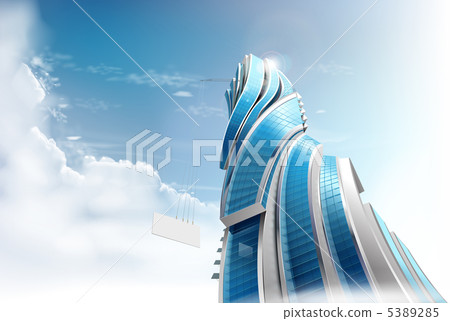 building, buildings, cloud - Stock Illustration [5389285] - PIXTA