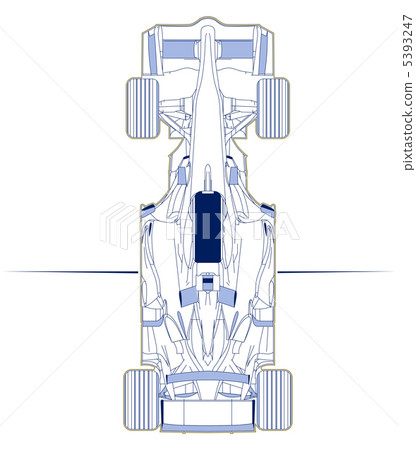 f1 car scheme top view - Stock Illustration [5393247] - PIXTA