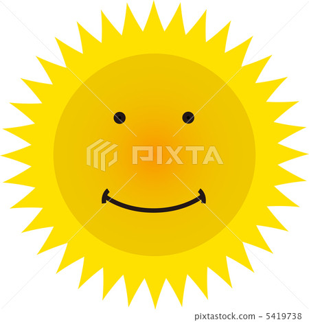 Smiley sun - Stock Illustration [5419738] - PIXTA