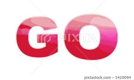 GO Red-插圖素材 [5420094] - PIXTA圖庫