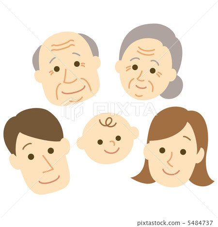 Family face set - Stock Illustration [5484737] - PIXTA