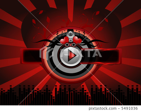 Red music background - Stock Illustration [5491036] - PIXTA
