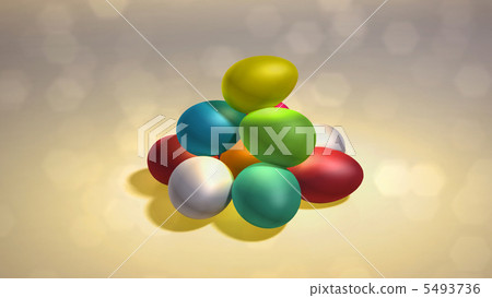 easter eggs hill background - Stock Illustration [5493736] - PIXTA