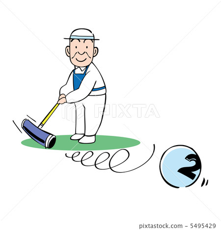 Gateball man - Stock Illustration [5495429] - PIXTA