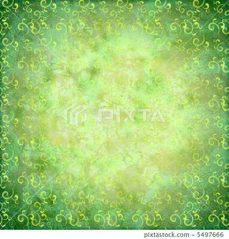 green flourishes grunge background pattern - Stock Illustration ...