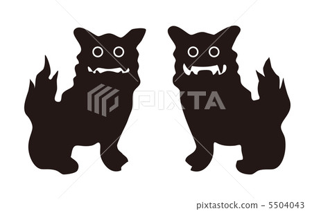 Shisa Silhouette - Stock Illustration [5504043] - PIXTA