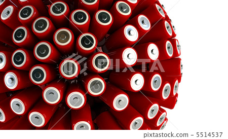 sphere made of batteries - Stock Illustration [5514537] - PIXTA