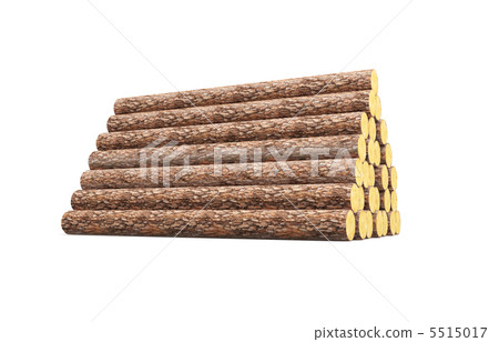 stack of pine logs - Stock Illustration [5515017] - PIXTA