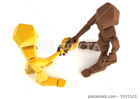 two symbolic human make an agreement - Stock Illustration [5515123] - PIXTA
