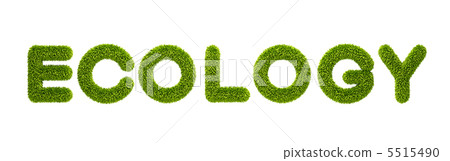 symbolic grassy word "ecology" - Stock Illustration [5515490] - PIXTA