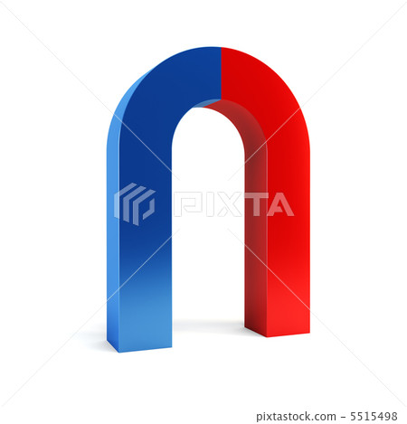 isolated two-colored magnet - Stock Illustration [5515498] - PIXTA