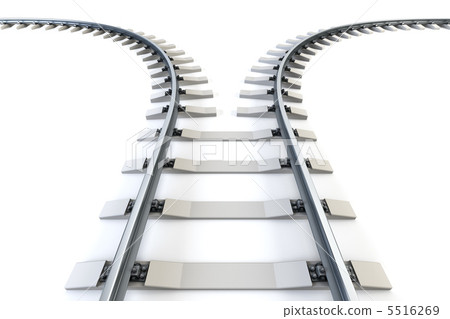 diverging railway - Stock Illustration [5516269] - PIXTA