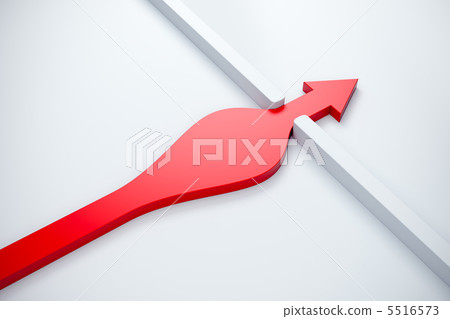 infiltration of a red arrow outside - Stock Illustration [5516573] - PIXTA