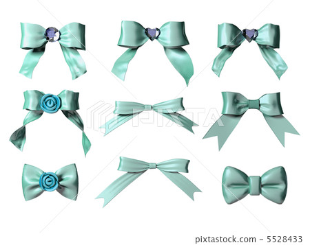 3D graphic silk ribbon pastel green - Stock Illustration [5528433] - PIXTA