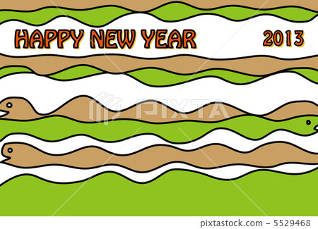 Snake year card - Stock Illustration [5529468] - PIXTA